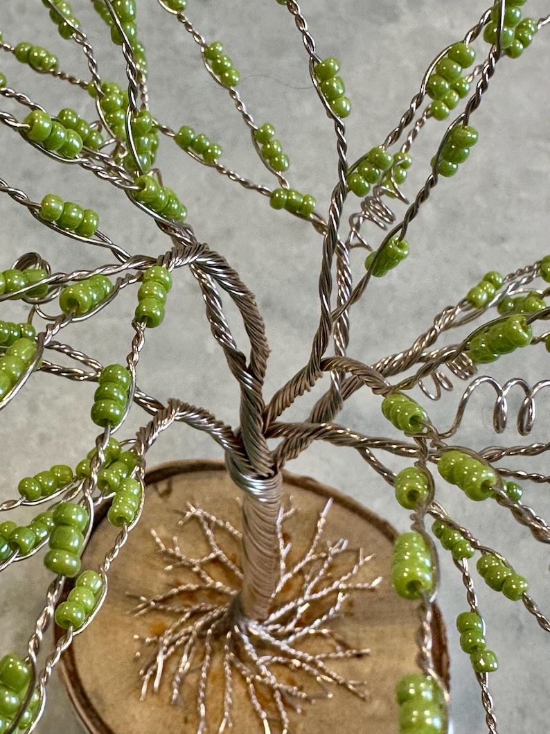 Handmade Champagne Gold Aluminum Wire Tree Sculpture With Micro Apple ...