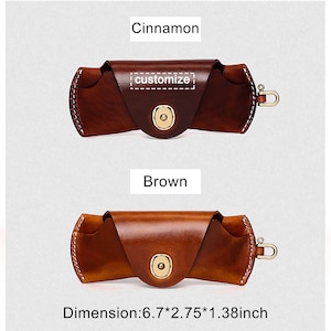 Personalized Leather Glasses Case, Brown Glasses Case, Engraved Case ...