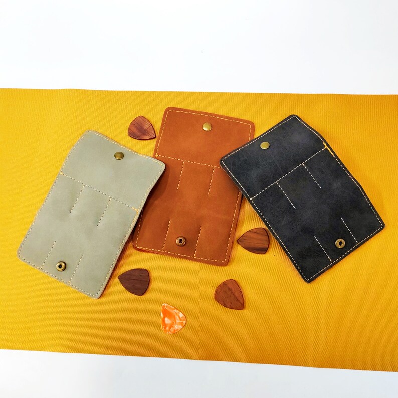 Custom Leather Guitar Pick Holder, Personalized Guitar Pick Case ...