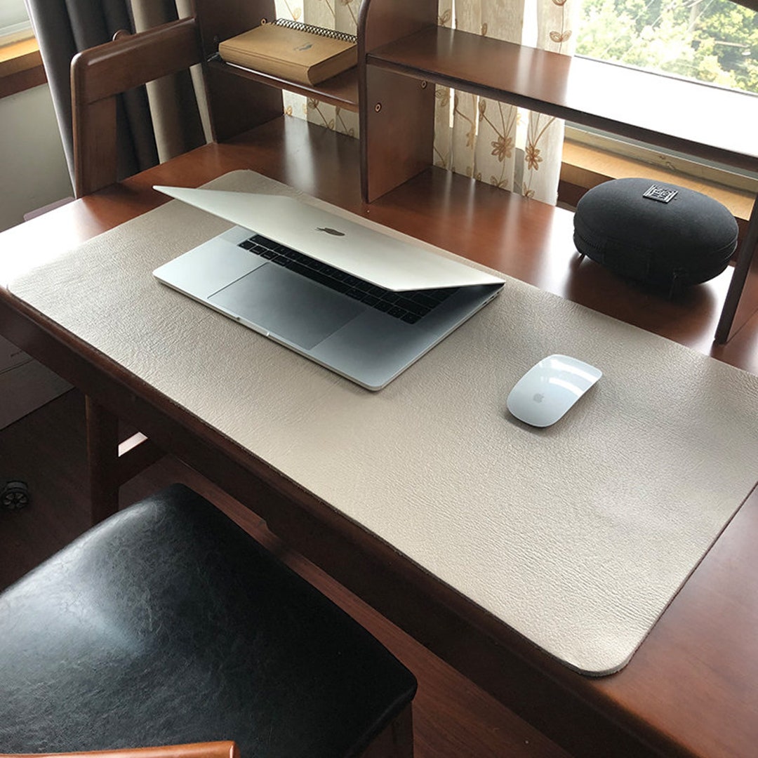 Non-slippery Large Genuine Leather Desk Pad, Personalized Oversized ...
