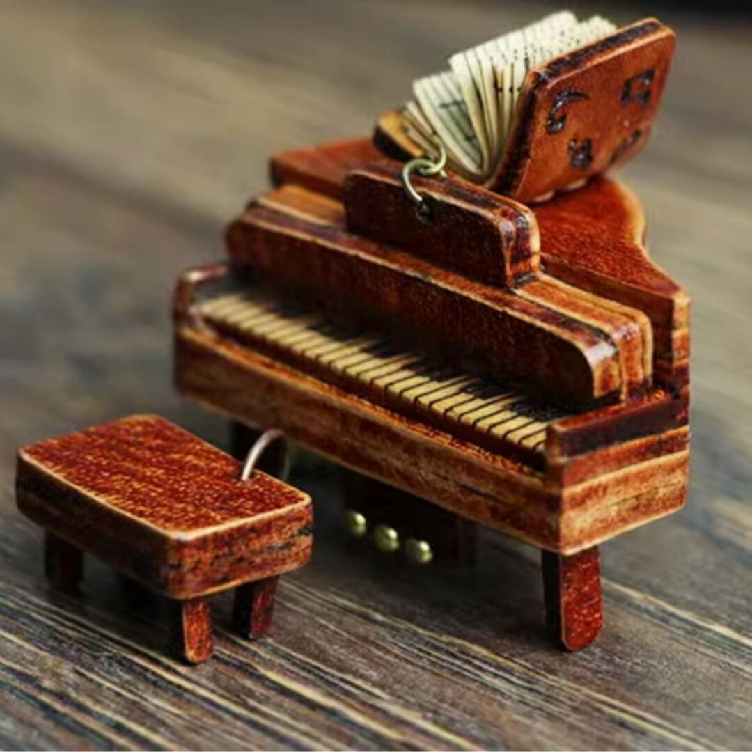 Handmade Leather Piano Keychain & Bag Charm: Personalized Music Gift - Etsy