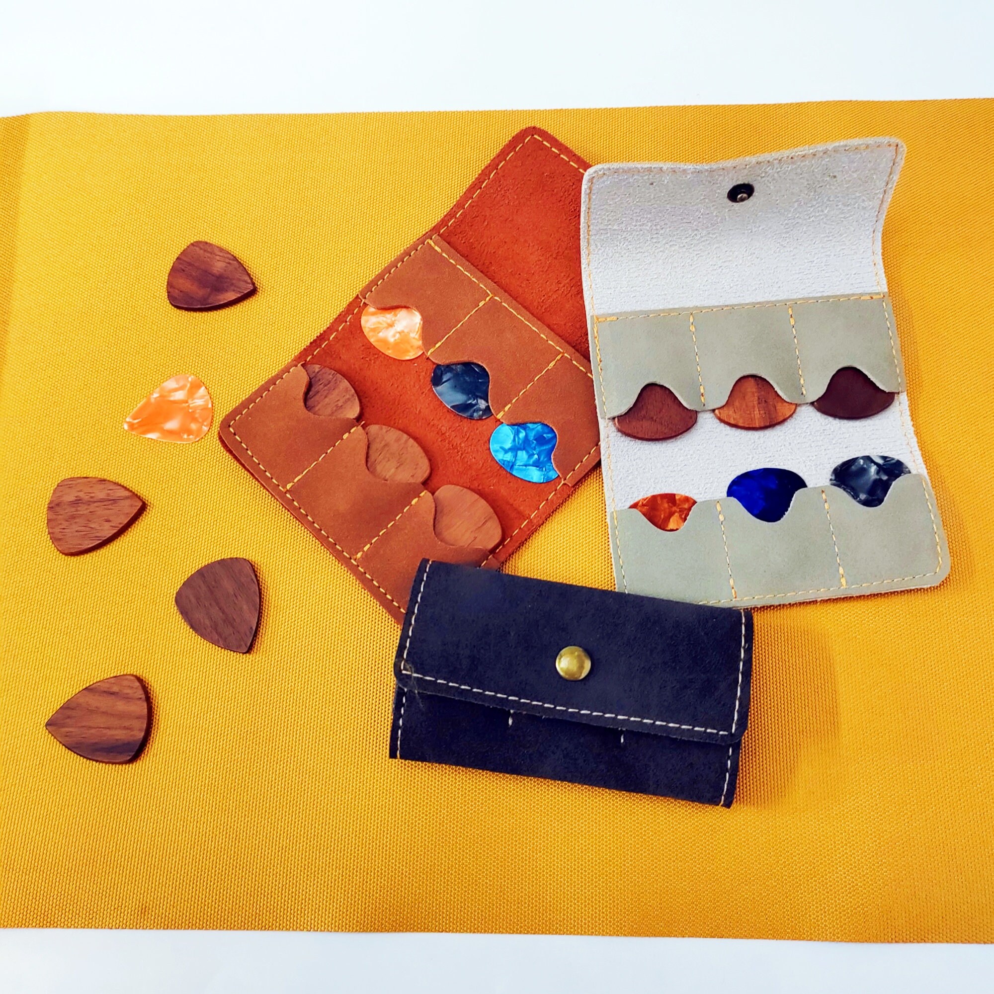 Custom Leather Guitar Pick Holder, Personalized Guitar Pick Case ...