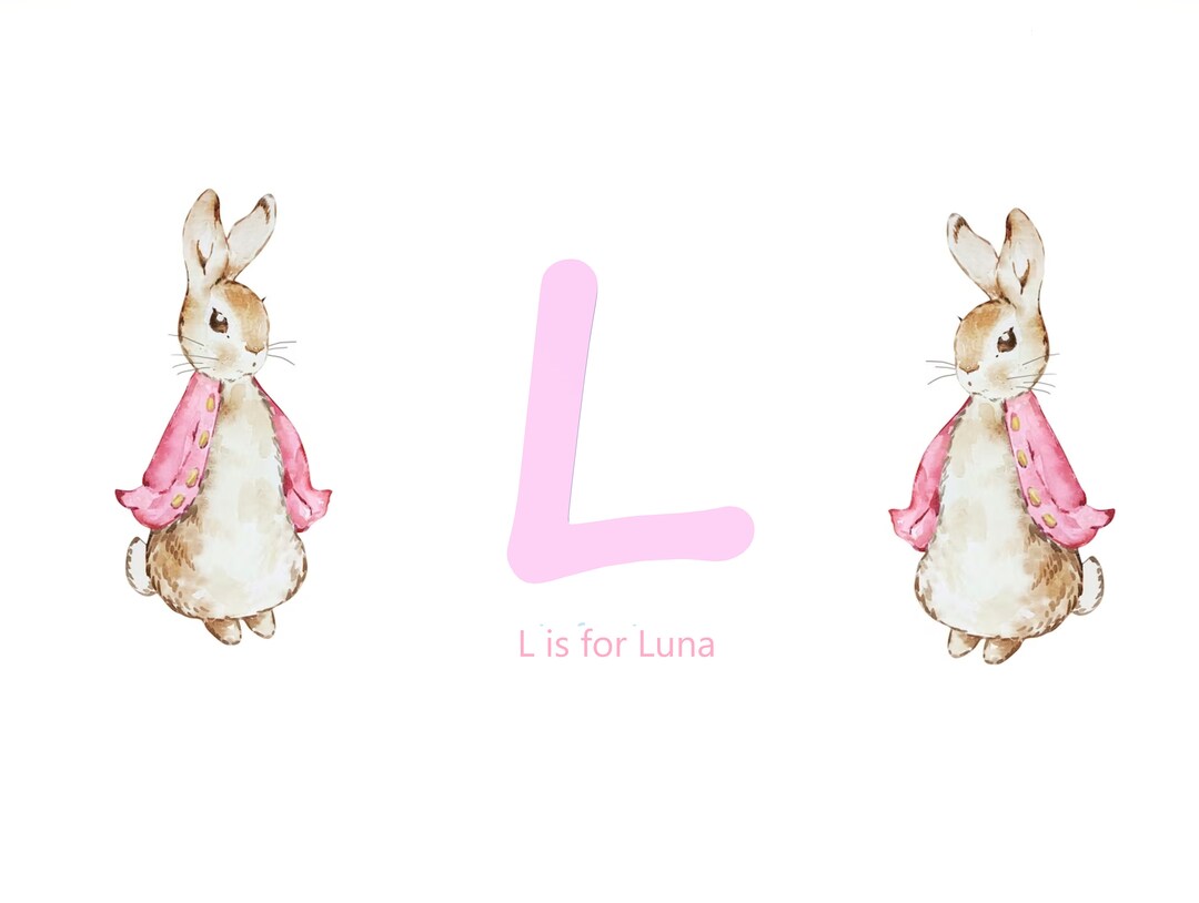 Custom Peter Rabbit Name Art - Etsy