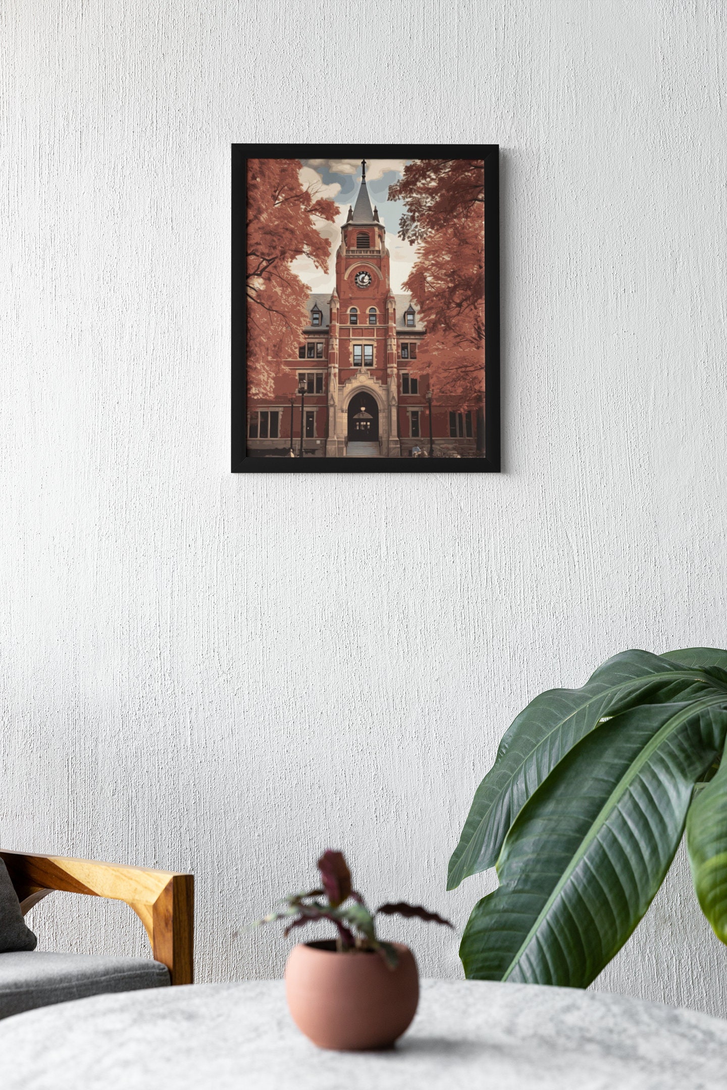 Harvard Art Print, University Poster Print, Autumn Wall Art, Graduation ...