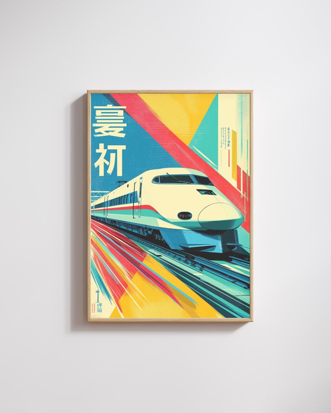 Japanese Shinkansen Advert Print - Train Wall Art - Bullet Train Poster ...
