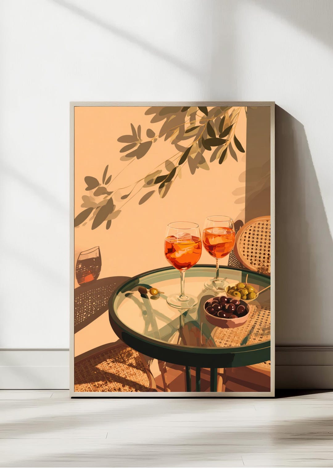 Italian Aperitivo Poster - Aperol Spritz Retro Dinner Table Wall Art ...