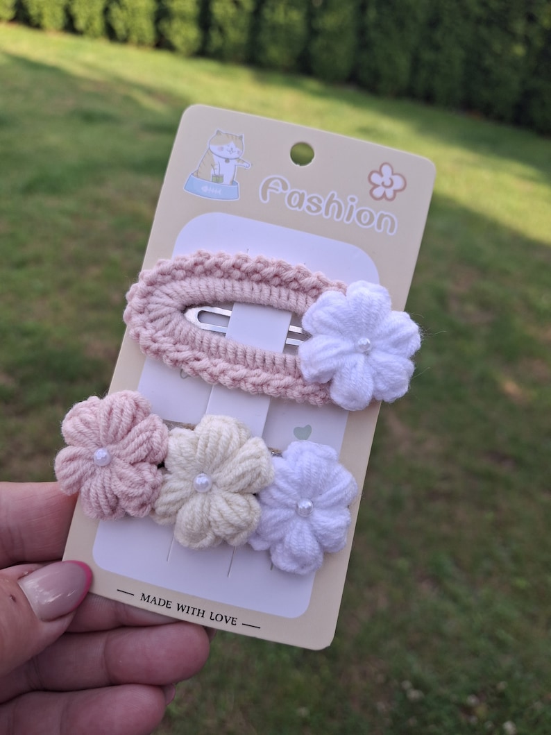 Handmade Hair Clip, Crochet Hair Clip, Hair Accessories, Handmade Gift ...