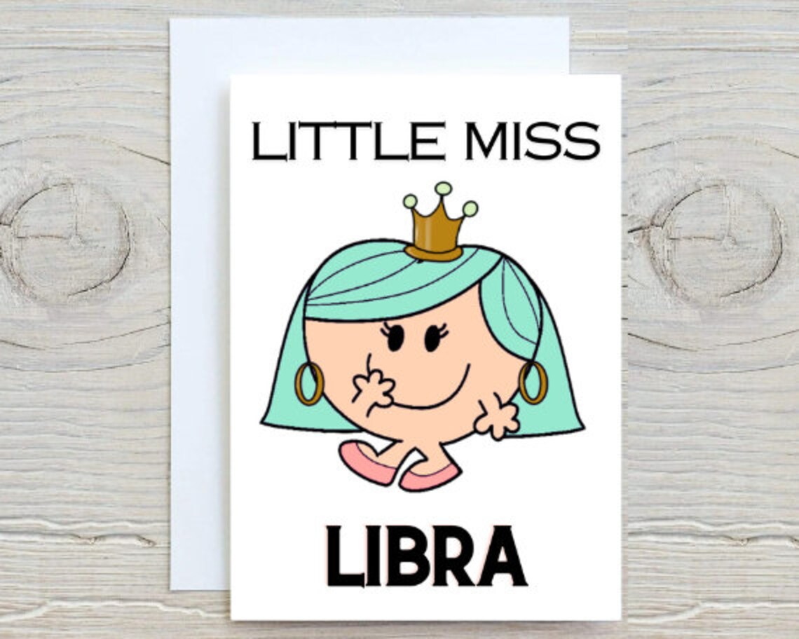 Zodiac Birthday Card, Libra Birthday Card, Printable Birthday Card ...