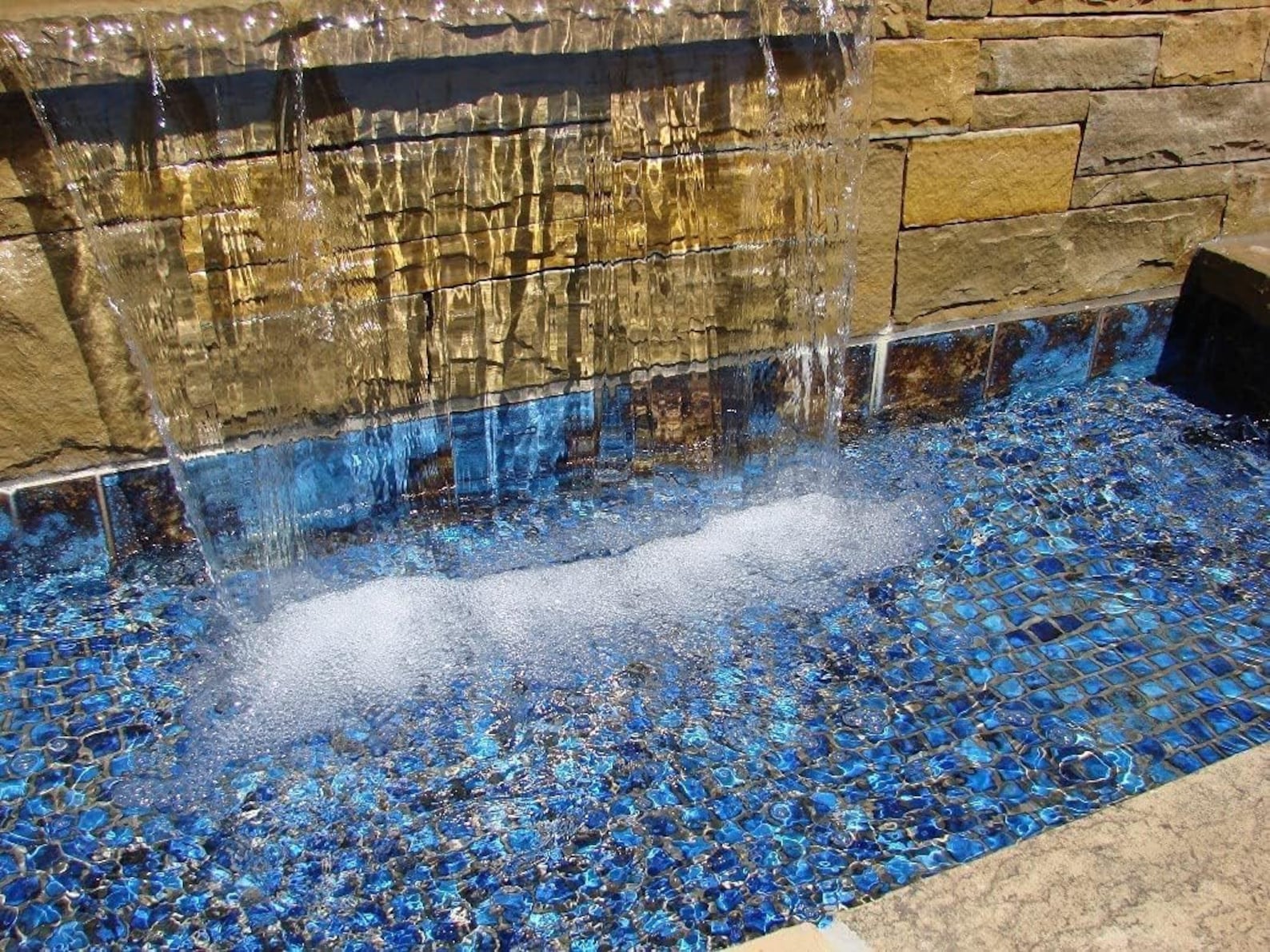 Tenedos 2" X 2" Calacatta Blue Square Pattern Porcelain Mosaic 2x2 Pool ...