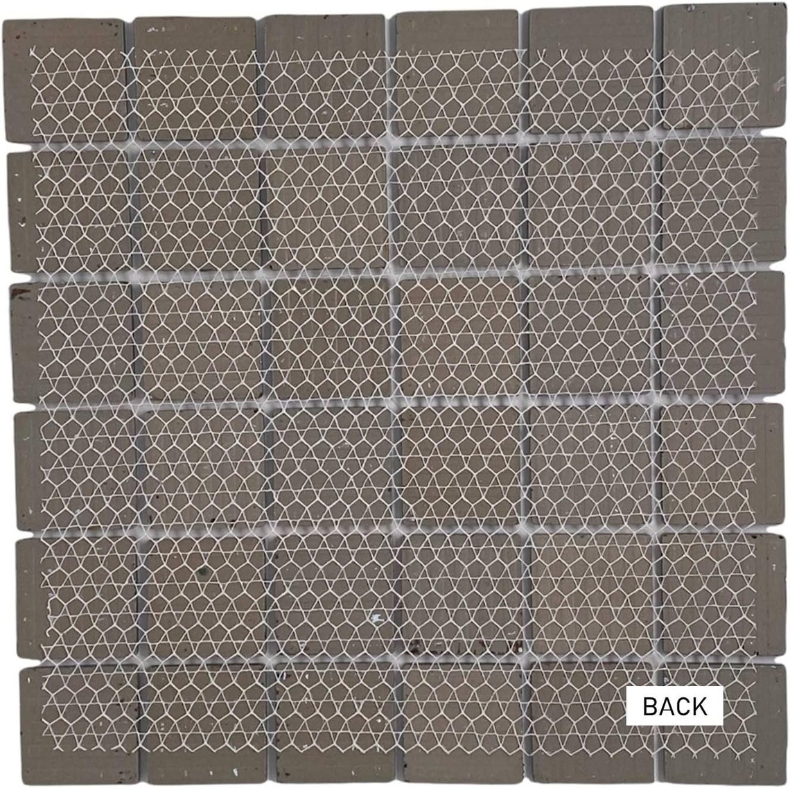 Tenedos 2" X 2" Calacatta Blue Square Pattern Porcelain Mosaic 2x2 Pool ...