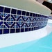 Wave Sea Cobalt Blue With Calacatta Gold Porcelain Lineup Border Pool ...