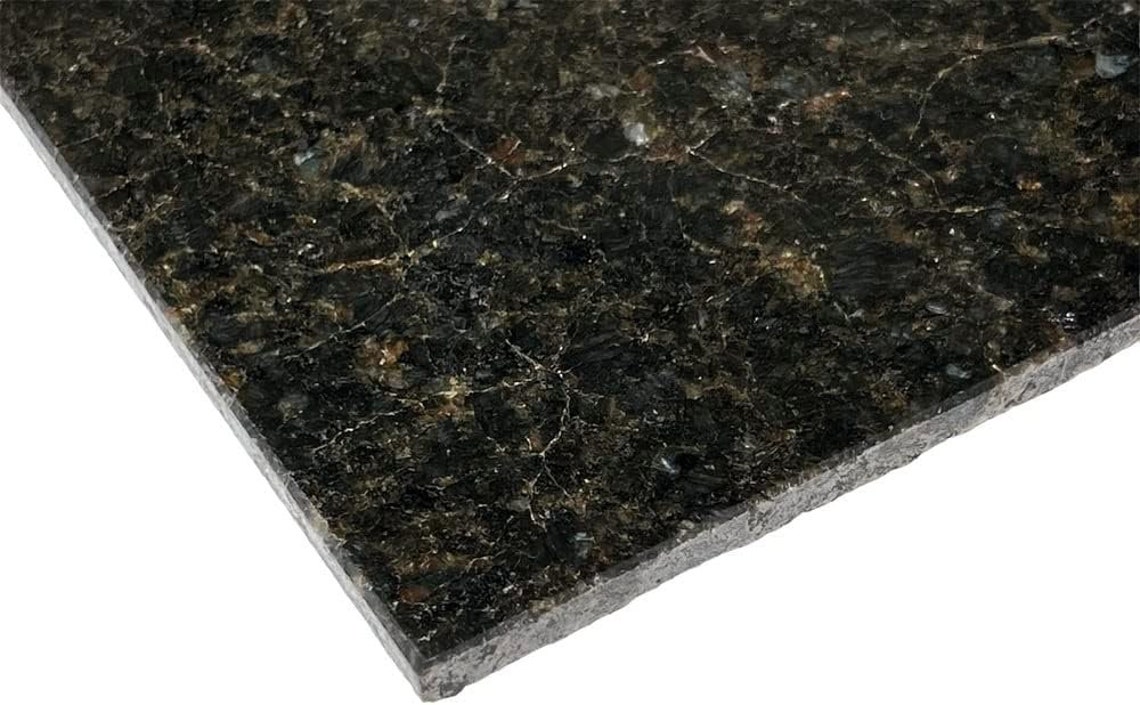 12x12 Ubatuba Black Gold Dark Green Speckled Polished Granite Floor ...