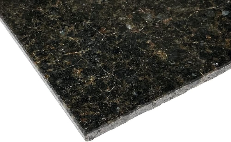 12x12 Ubatuba Black Gold Dark Green Speckled Polished Granite Floor ...