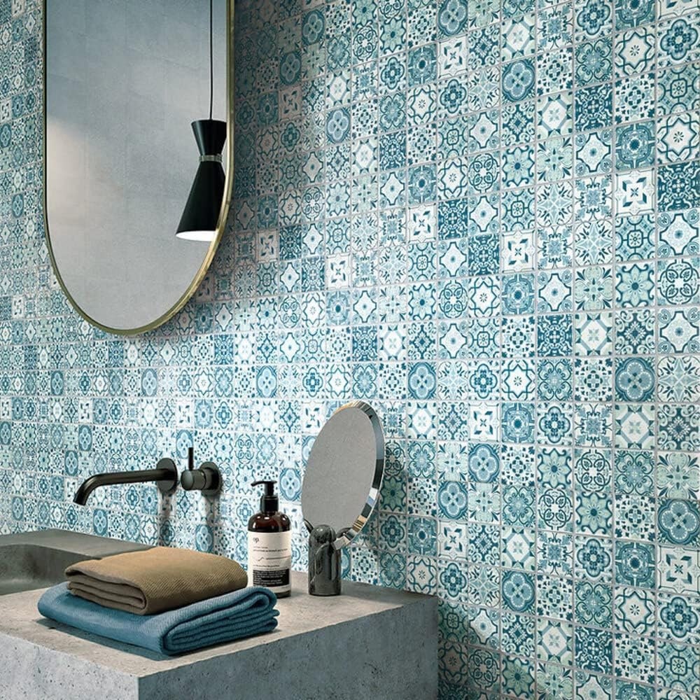 Patagonia Blue Ice 2x2 Square Matte Marble Mosaic Floor Wall Tile ...