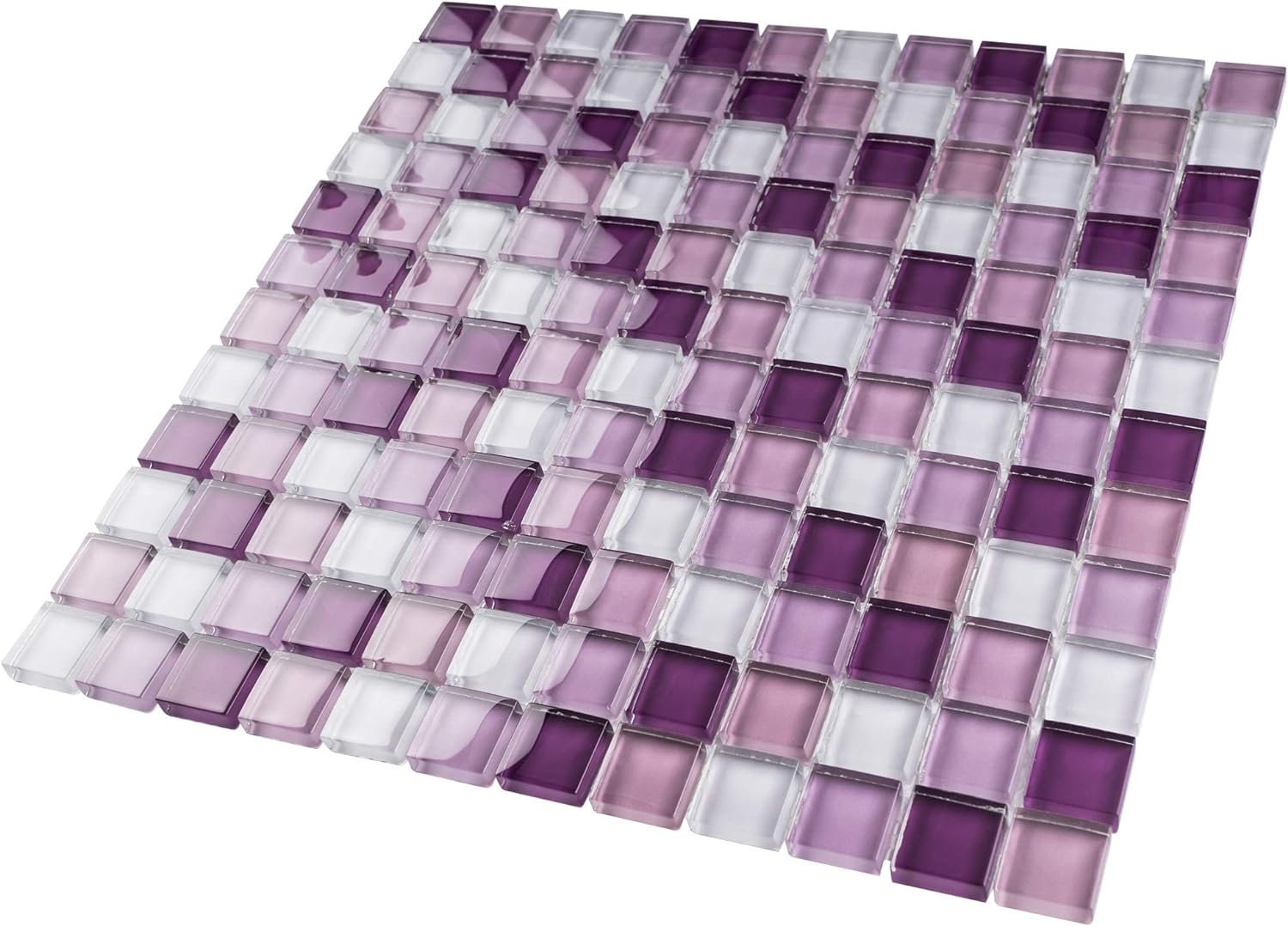 TGEMG-06 1x1 Square Green Glass Mosaic Tile Sheet-kitchen and Bath ...