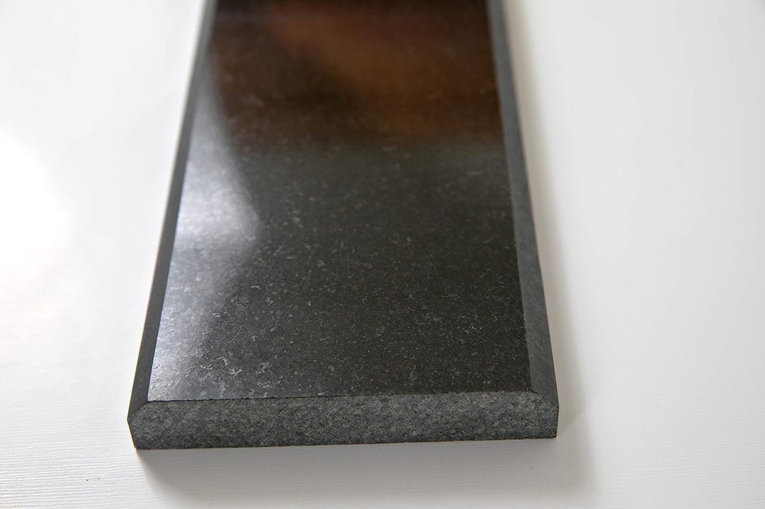 Quartz Pure Black Stone Threshold 36" X 4" Two Sides Beveled Polished ...