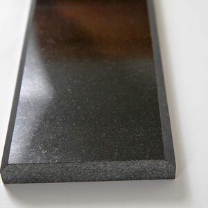 Quartz Pure Black Stone Threshold 36" X 4" Two Sides Beveled Polished ...
