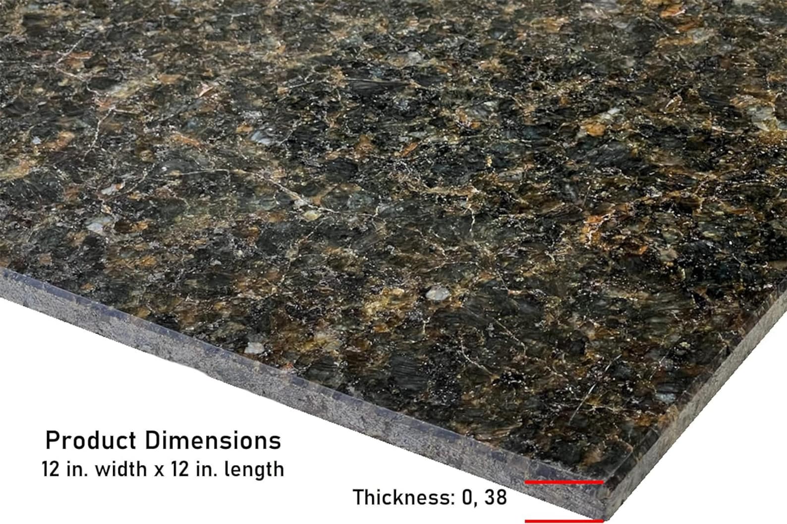 12x12 Ubatuba Black Gold Dark Green Speckled Polished Granite Floor ...