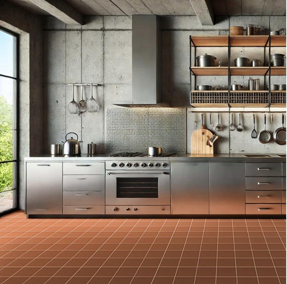 Colonial Red 6x6 Quarry Tile – Matte Non-slip Ceramic Tile for Floor ...
