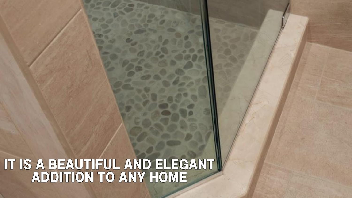 Threshold Shower Curb Custom Cut Size Crema Beige Engineered Marble ...