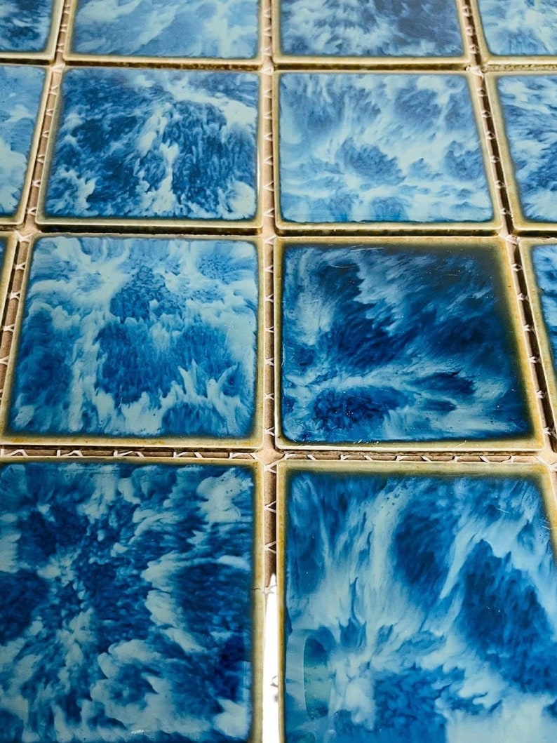 Tenedos Seawater Bluish Green Square 3x3 Porcelain Pool Mosaic Floor ...