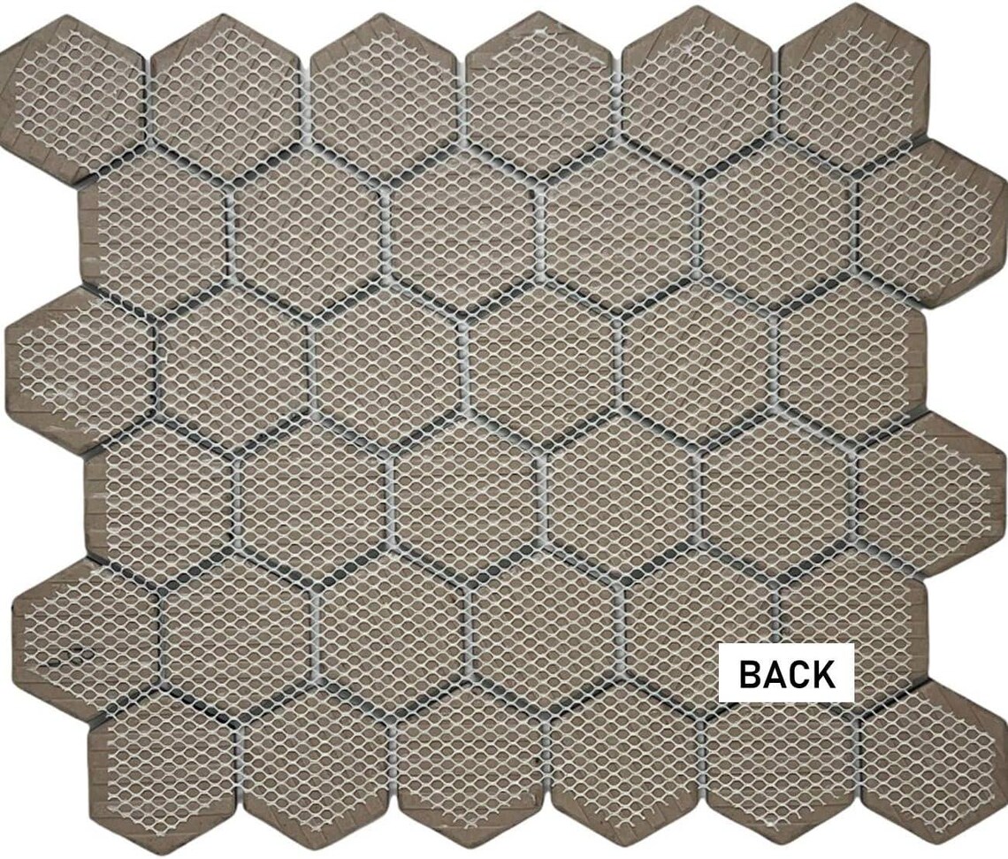 Hexagon 2 In. Glossy Porcelain Floor Wall Mosaic Tile - Etsy