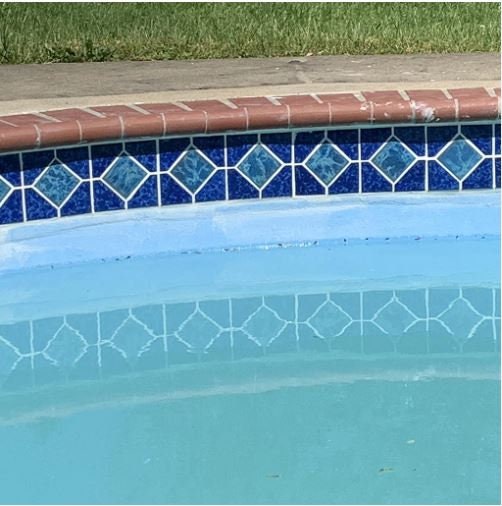 Aqua Marine With Marble Blue Diamond Porcelain Lineup Border Pool Wall Tile on 6x12 Mesh for ...