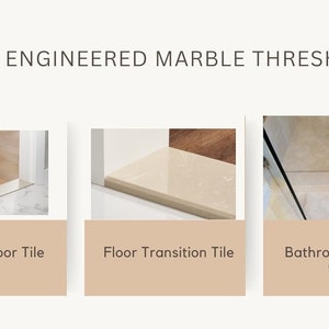 Threshold Shower Curb Custom Cut Size Crema Beige Engineered Marble ...