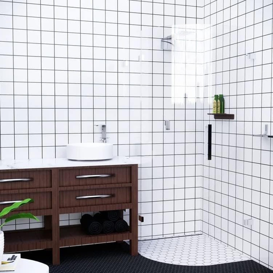 Square 3x3 Shinny Porcelain Tile for Wall Spa Swimming Pool Shower ...