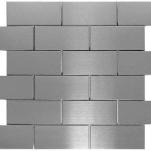 2x4 Inch Subway Mesh-mounted Metal Stainless Steel Mosaic Tile - Etsy
