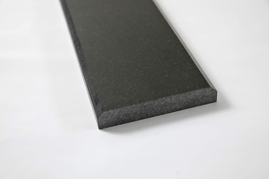Quartz Pure Black Stone Threshold 36" X 4" Two Sides Beveled Polished ...