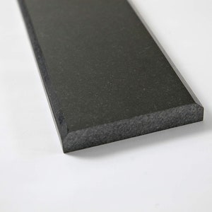 Quartz Pure Black Stone Threshold 36" X 4" Two Sides Beveled Polished ...