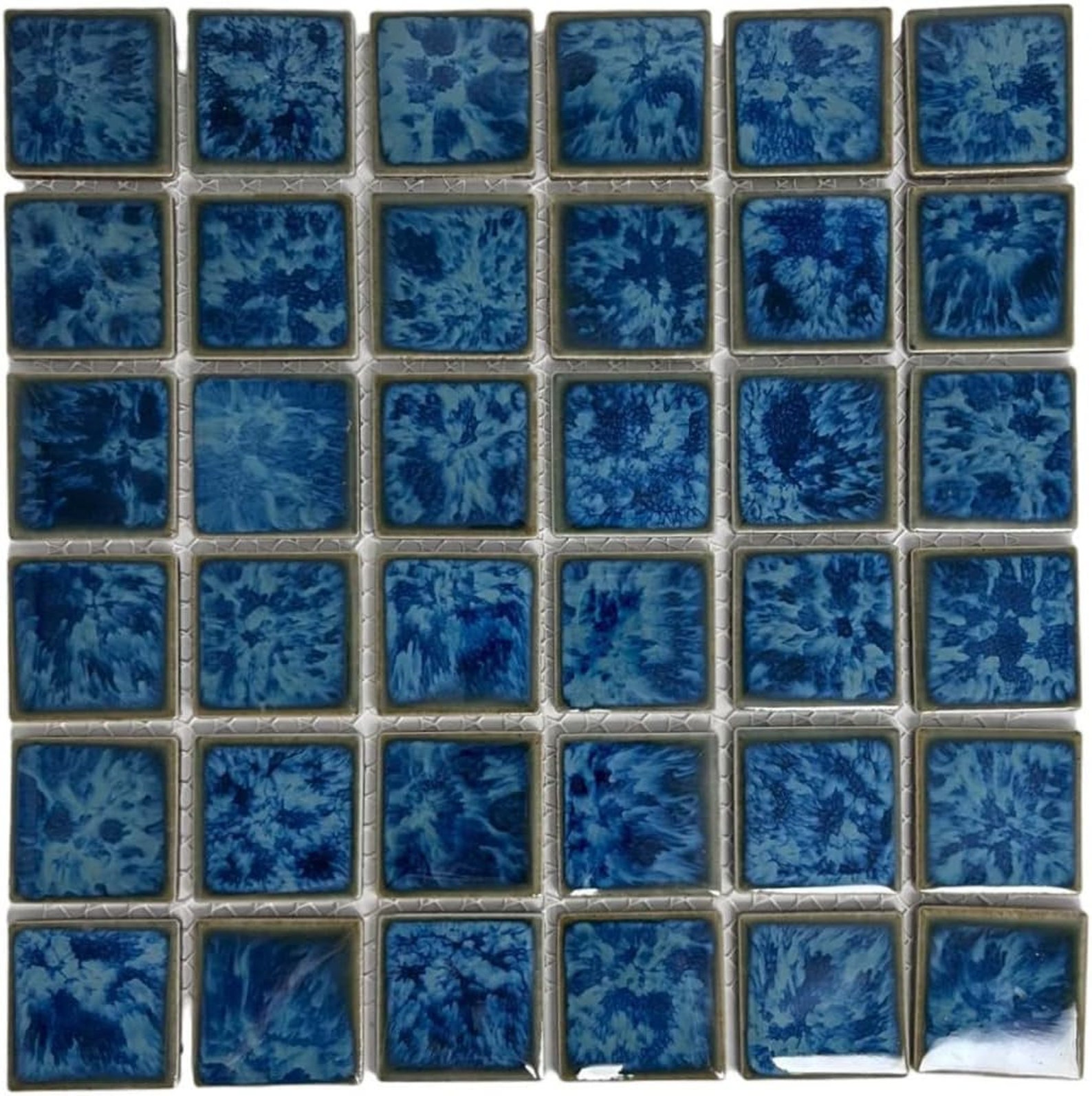 Tenedos TGLFD-2X2-PL Seawater Bluish Green Square 2x2 Porcelain Pool ...
