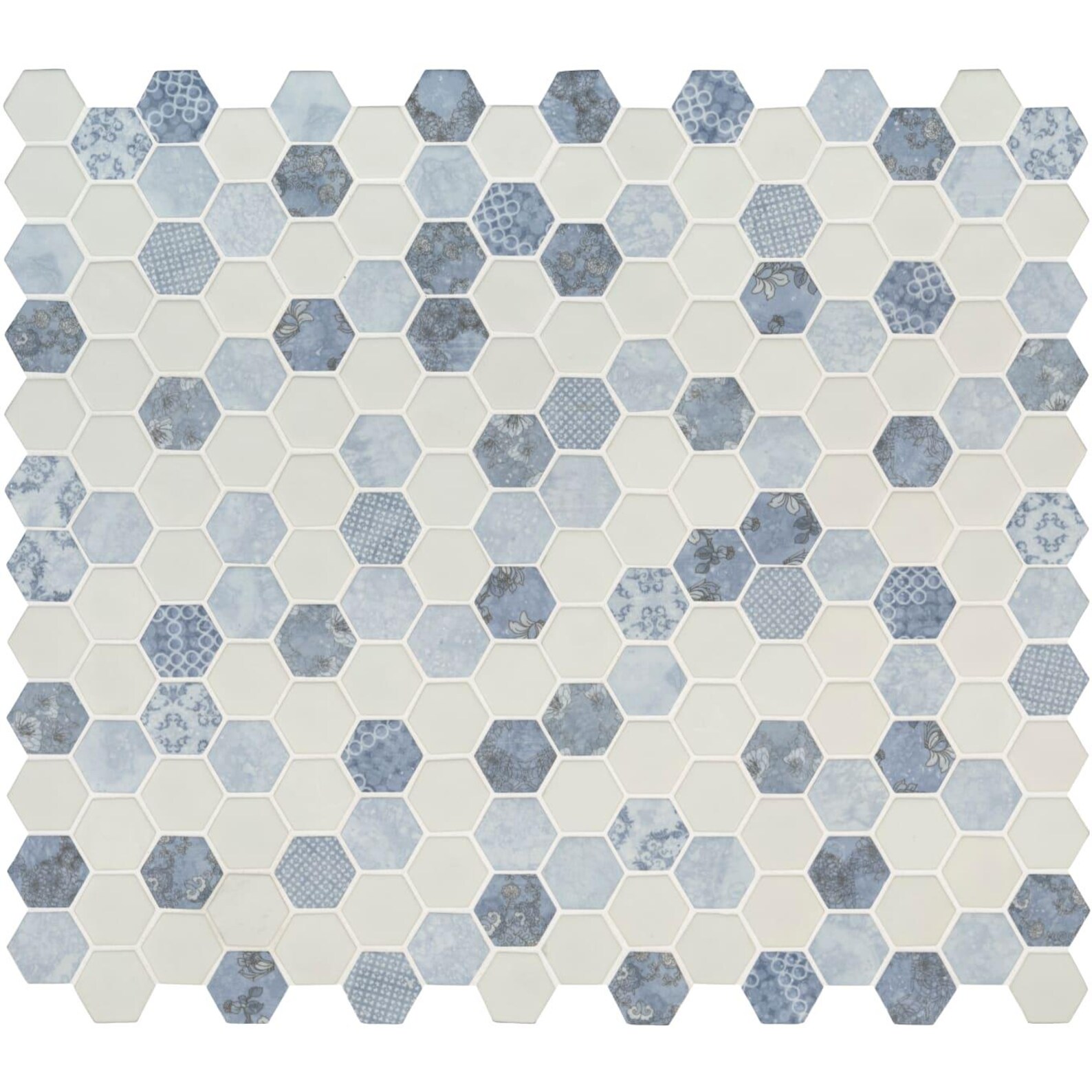 Vista Azul Hexagon Mosaic Tile - Etsy