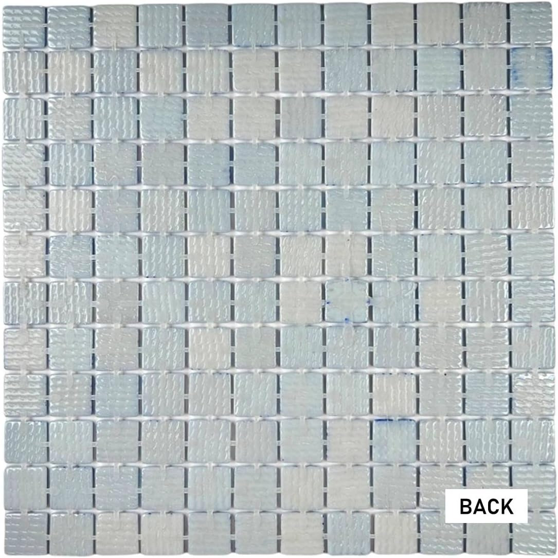 Tenedos Square 1x1 Mint Blue Recycled Glass Mosaic Floor Wall Pool Tile ...