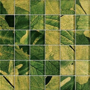 2x2 Square Glass Mosaic Tile (green & Black) - Etsy