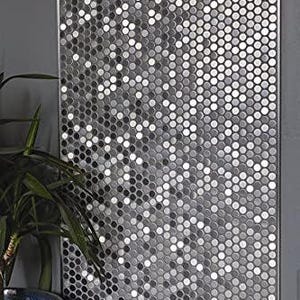 Penny Round Stainless Steel Mosaic Tile on Mesh Mounted Sheet - Etsy