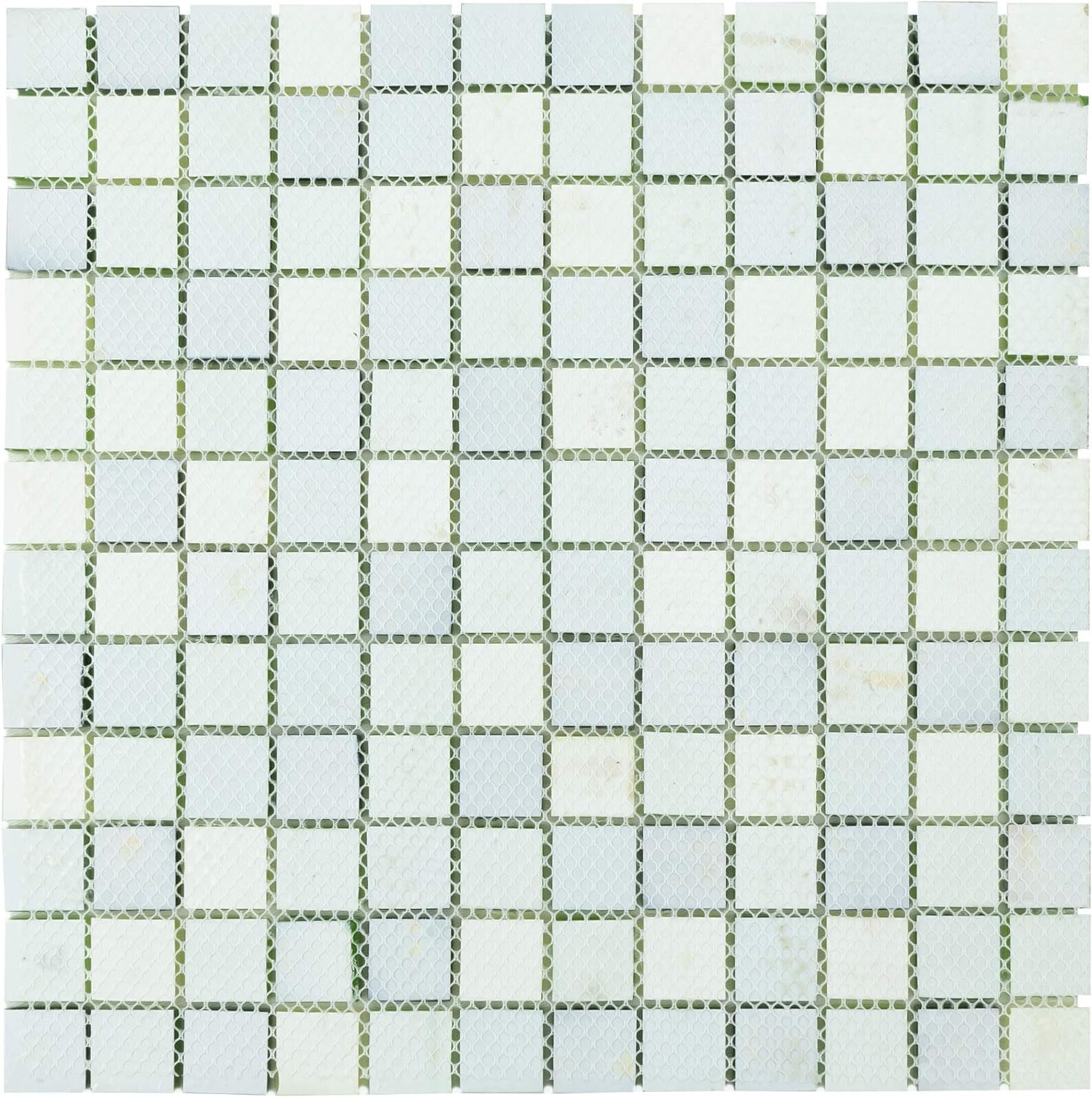 TGEMG-06 1x1 Square Green Glass Mosaic Tile Sheet-kitchen and Bath ...