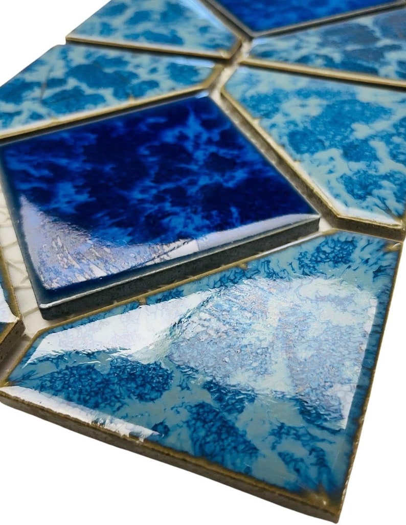 Aqua Marine With Marble Blue Diamond Porcelain Lineup Border Pool Wall ...
