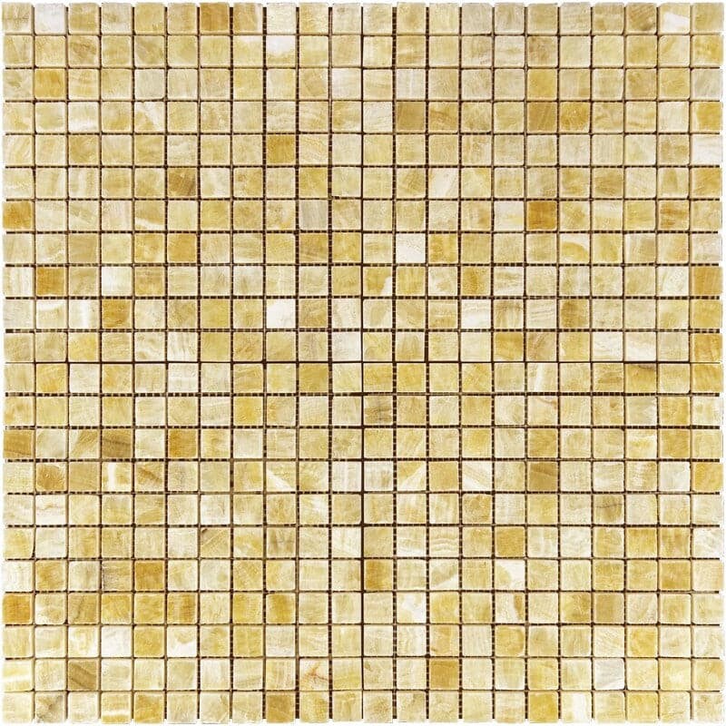 1x1 Honey Onyx Polished Mosaic Tiles - Etsy