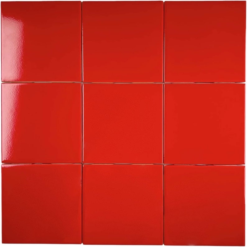 4 in Ceramic Tile 4.25 Inch Gloss (shinny) 4 1/4" Box of 10 Piece for ...