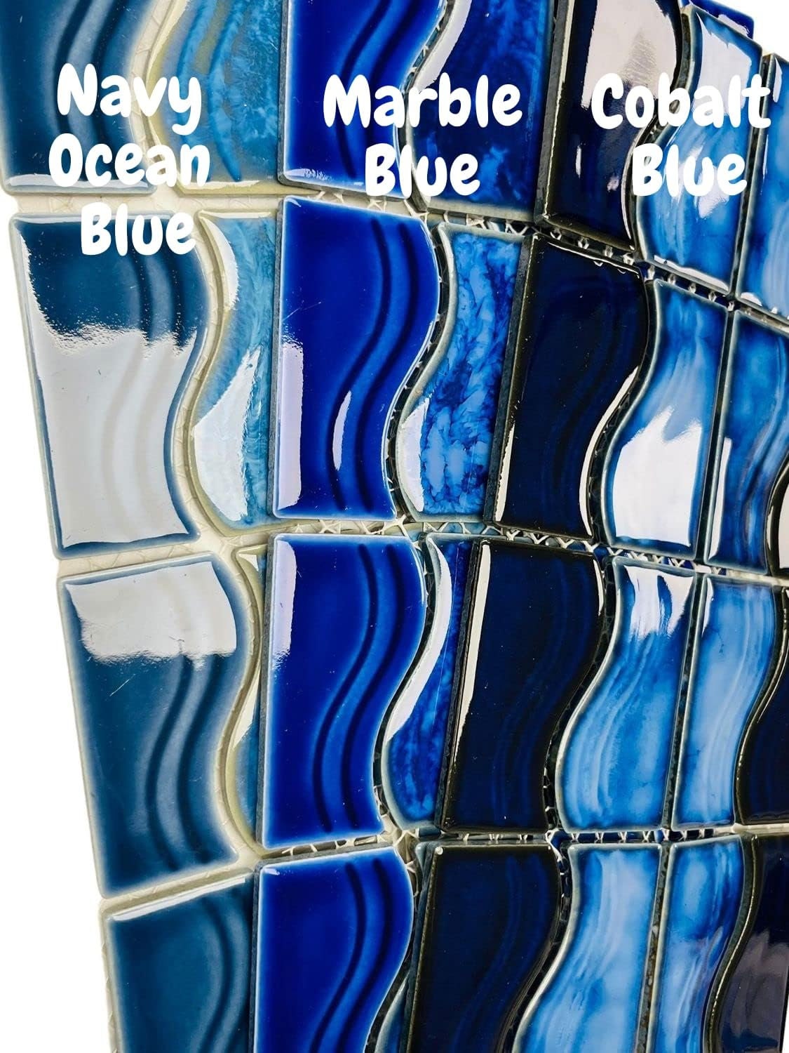 Tenedos Navy Ocean Blue Wavy Porcelain Lineup Border Pool Wall Floor ...