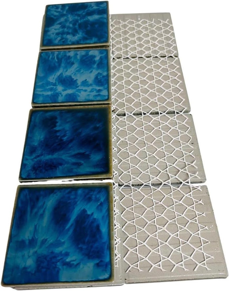 Tenedos Seawater Bluish Green Square 3x3 Porcelain Pool Mosaic Floor ...