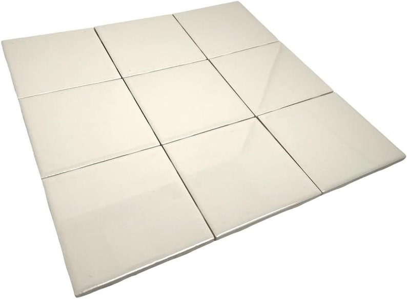 4 in Ceramic Tile 4.25 Inch Gloss (shinny) 4 1/4" Box of 10 Piece for ...
