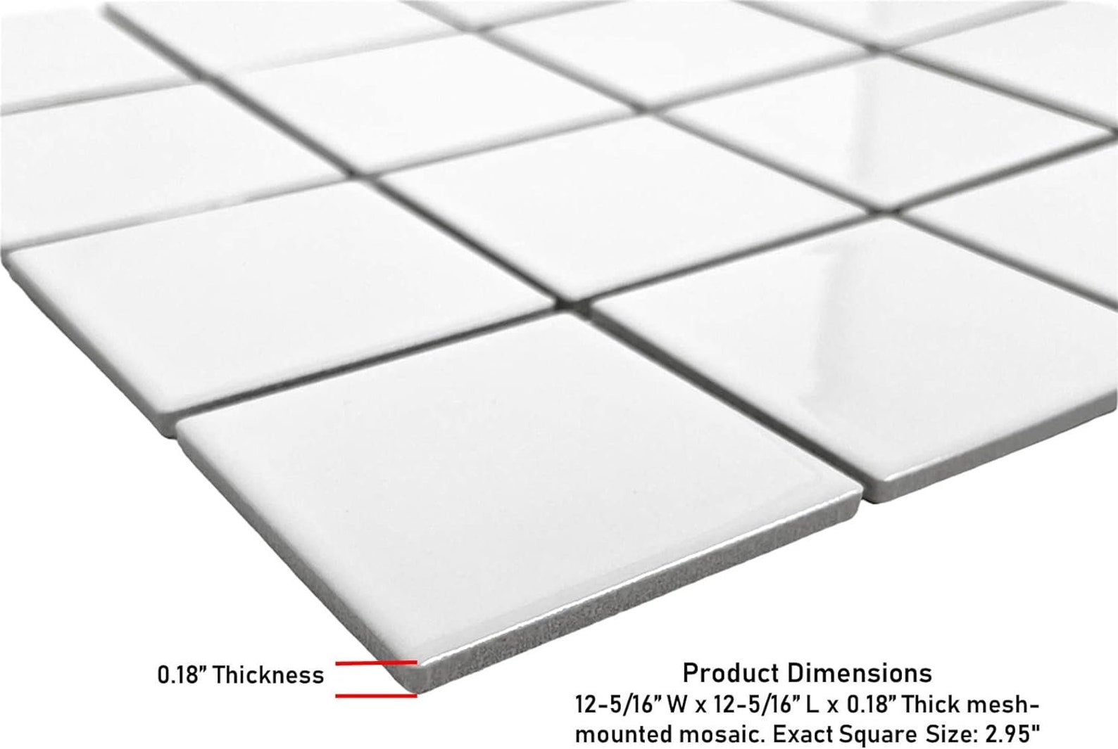 Square 3x3 Shinny Porcelain Tile for Wall Spa Swimming Pool Shower ...