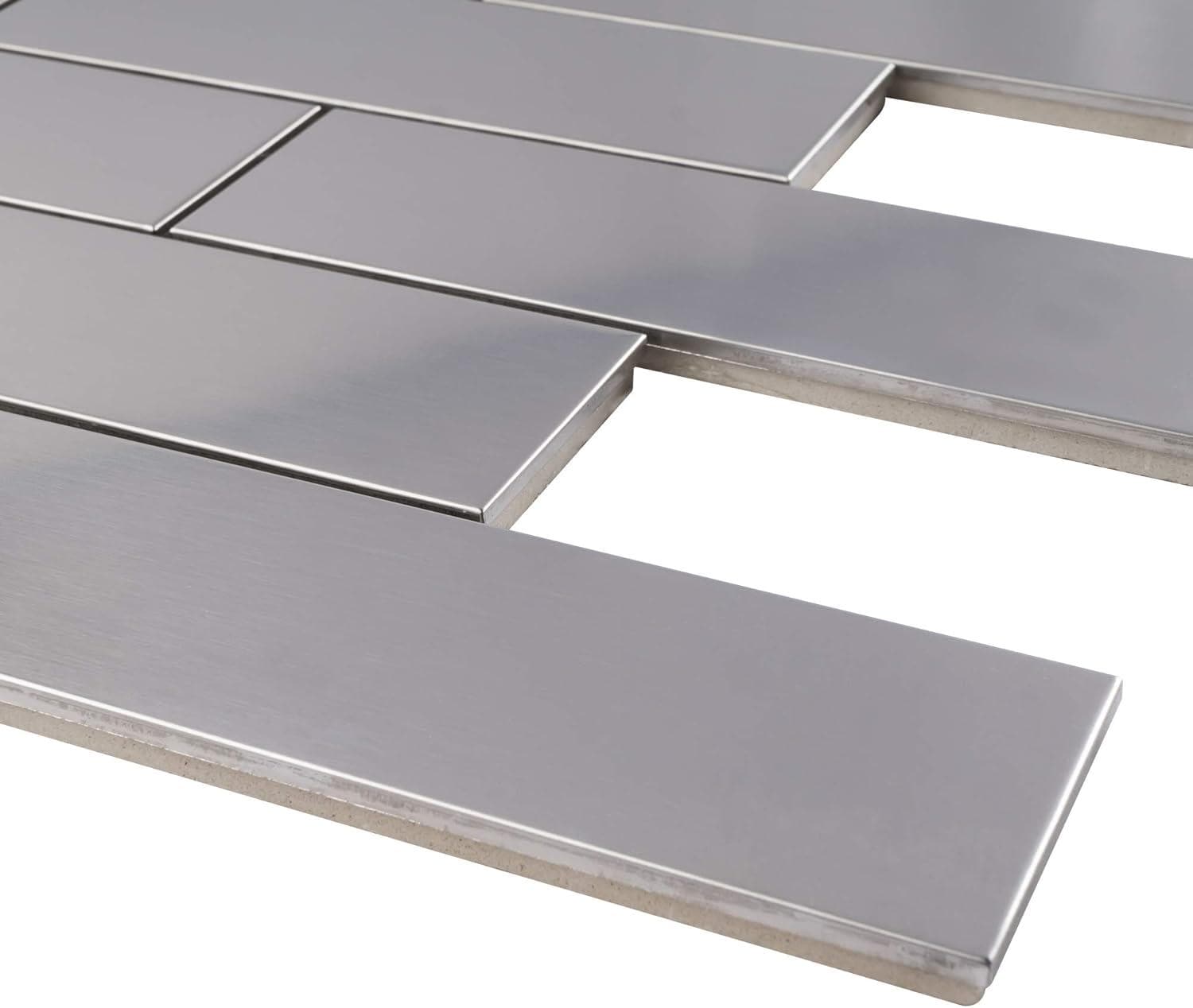 2" X 6" Stainless Steel Brick Subway Metal Mosaic Tile Backsplash - Etsy