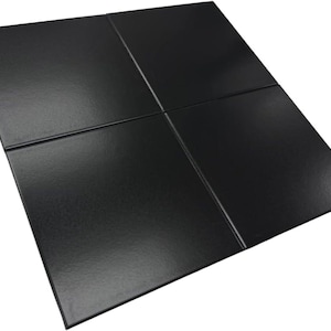 12x12 Black Porcelain Wall Floor Tile (exact Size 11-7/8 In) Semi Matte ...