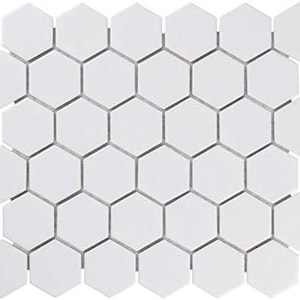 2x2 White Hexagon 2 Inch Matte Porcelain Mosaic Floor Wall Tile - Etsy