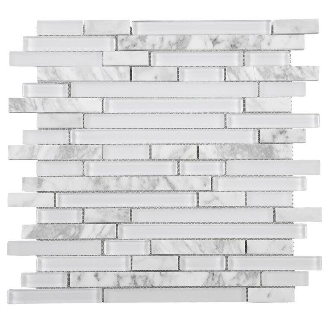 Cloud 01" X 4" Glass Linear Mosaic Tile - Etsy