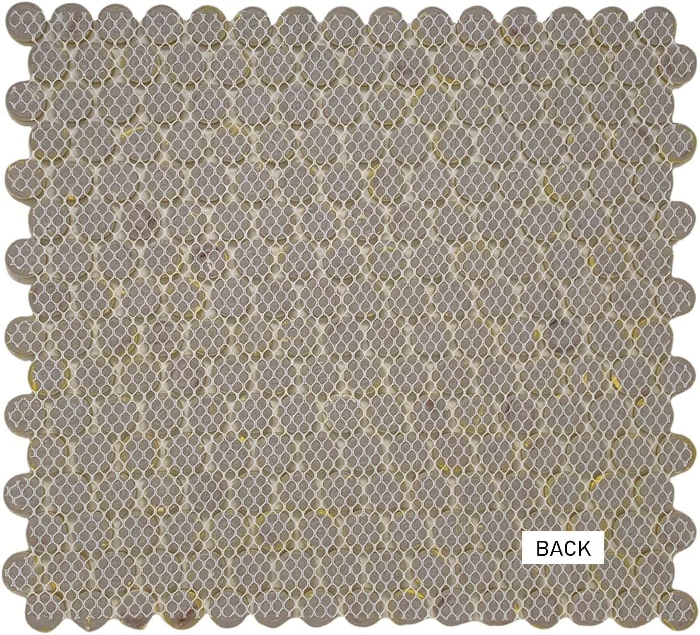 Yellow Penny Round Porcelain Mosaic Floor Wall Tile Backsplash - Etsy